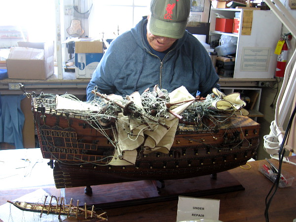 Master craftsmen build small model ships! – Cool San Diego Sights!