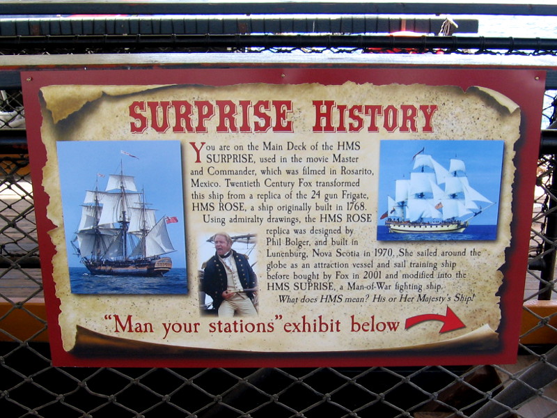 Photos aboard Master and Commander’s HMS Surprise. – Cool San Diego Sights!