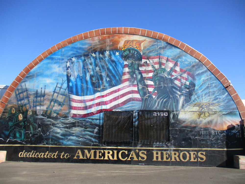 America’s Heroes of 9-11 mural painted by Navy SEAL. – Cool San Diego ...