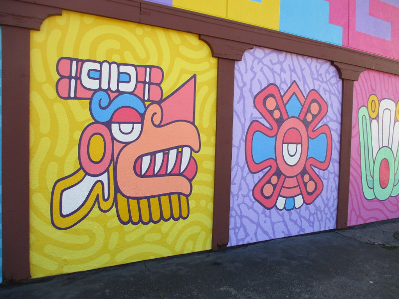 Aztec mural on Escondido tortilleria. – Cool San Diego Sights!