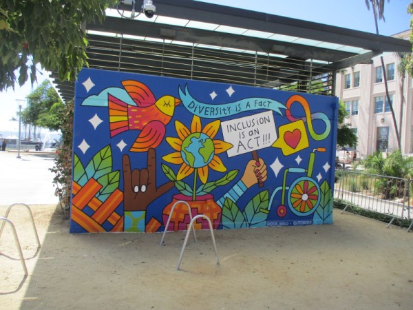 Positive mural painted at Waterfront Park! – Cool San Diego Sights!