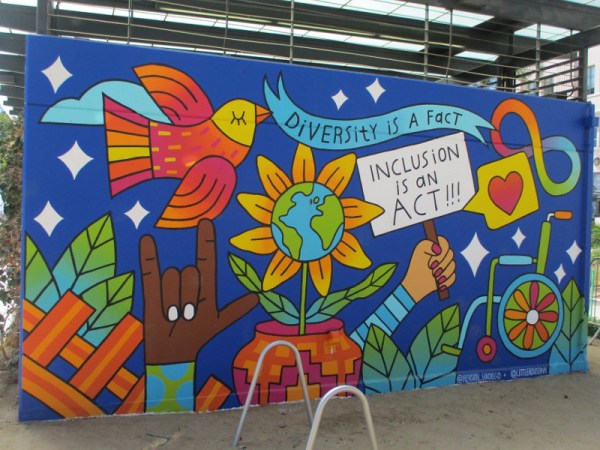 Positive mural painted at Waterfront Park! – Cool San Diego Sights!