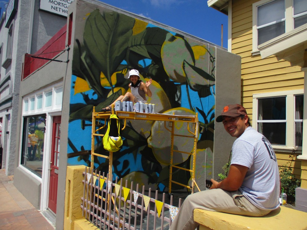 Painting a lemon tree mural in Chula Vista! – Cool San Diego Sights!