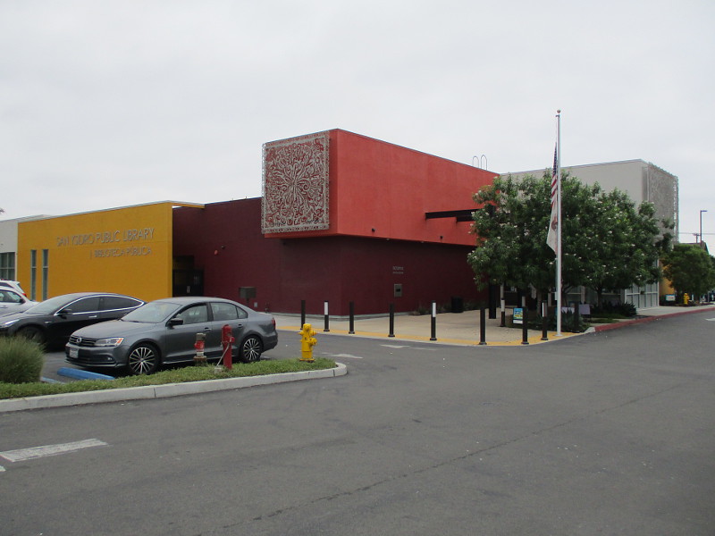 A closer view of public art at San Ysidro Library. – Cool San Diego Sights!