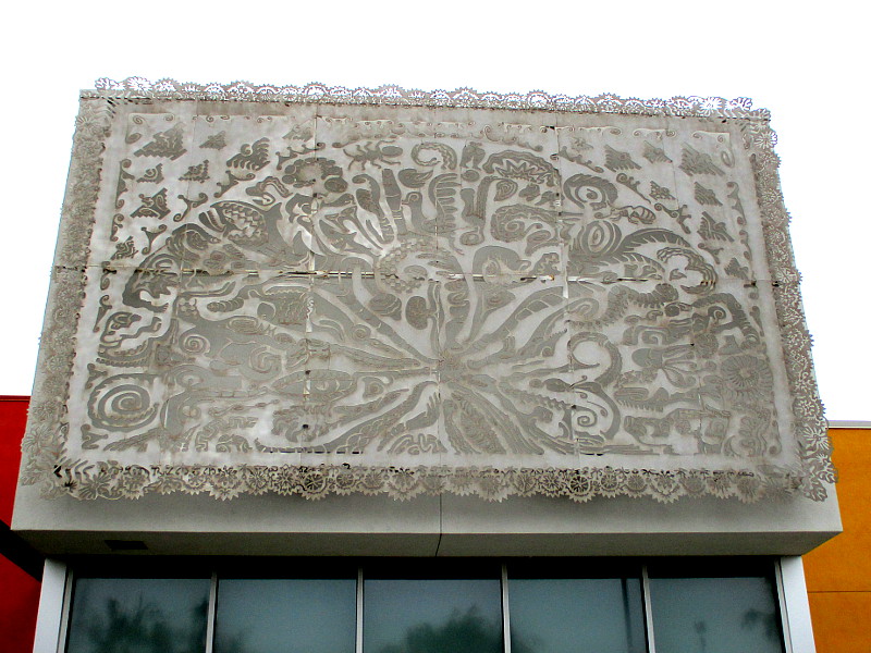 A closer view of public art at San Ysidro Library. – Cool San Diego Sights!