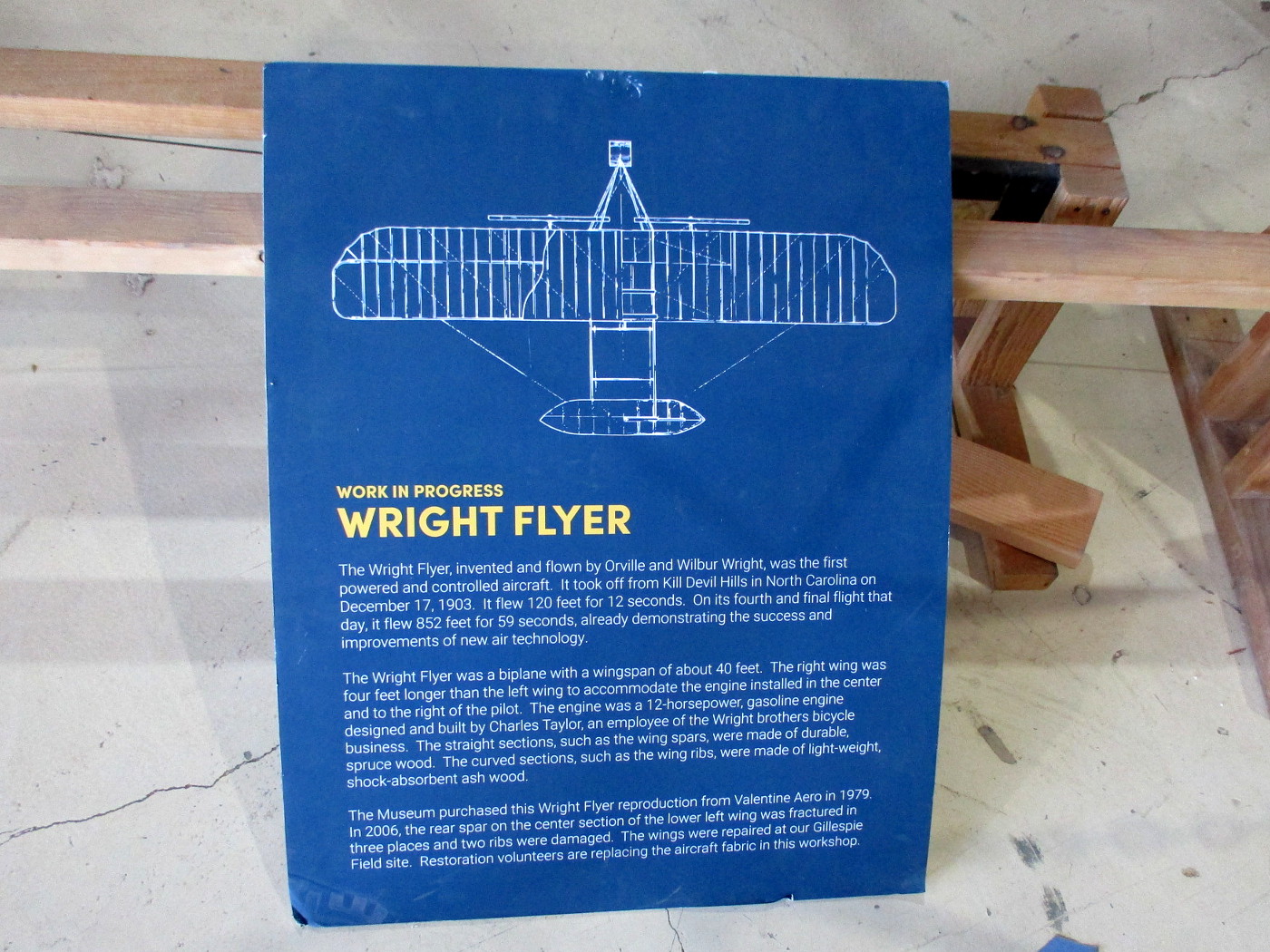 Restoration of replica Wright Flyer, world’s first aircraft. – Cool San ...