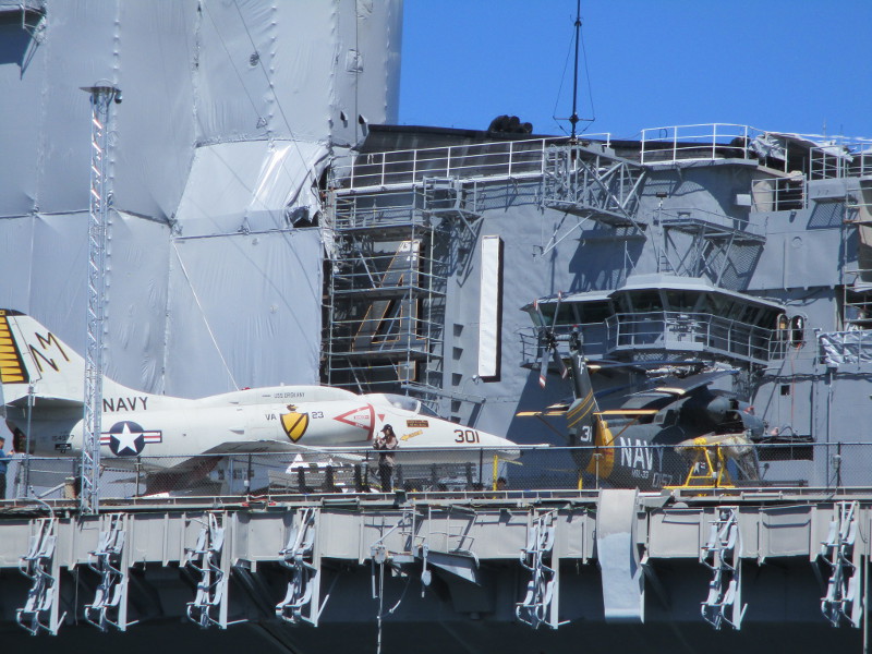 USS Midway, strangely wrapped! – Cool San Diego Sights!
