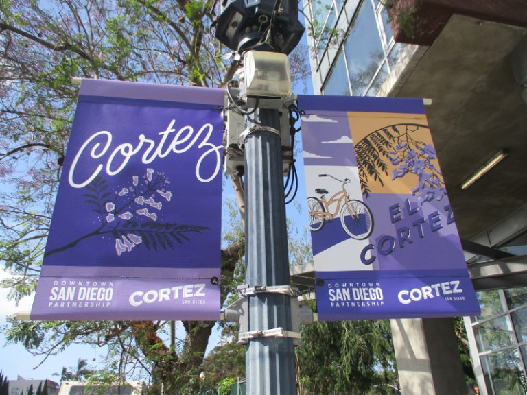New banners for Cortez celebrate the outdoors. – Cool San Diego Sights!