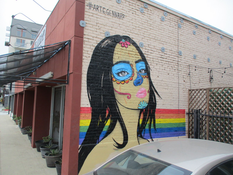 A very colorful, unique mural on Bankers Hill! – Cool San Diego Sights!