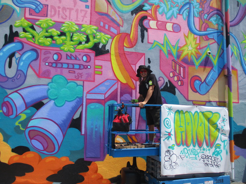 Painting a super cool mural in City Heights! – Cool San Diego Sights!