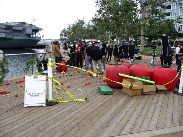 Attack of the Killer Tomatoes sequel films near USS Midway! – Cool San ...