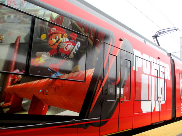 Mario rides the San Diego trolley for Comic-Con! – Cool San Diego Sights!