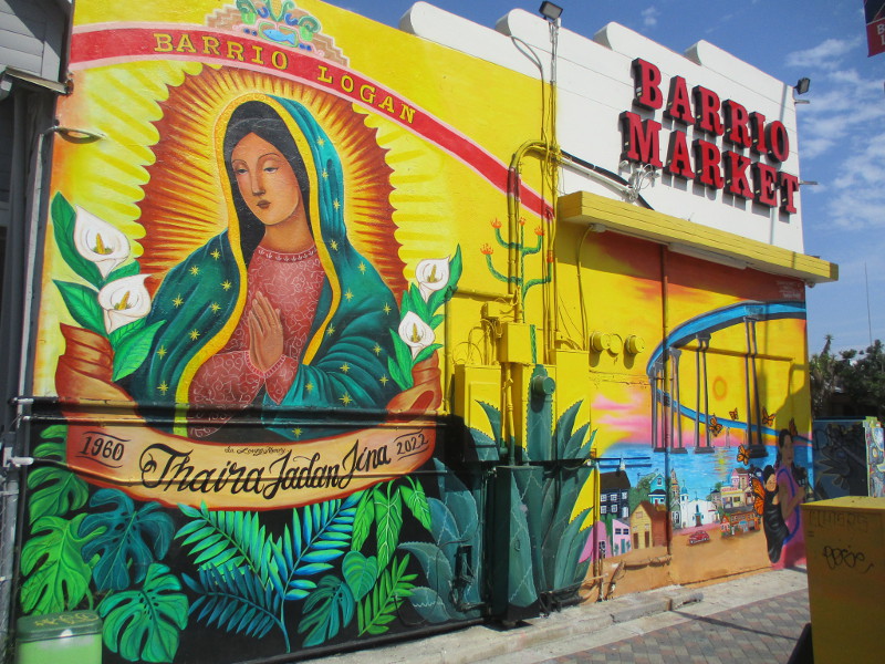Love radiates from Barrio Market mural! – Cool San Diego Sights!
